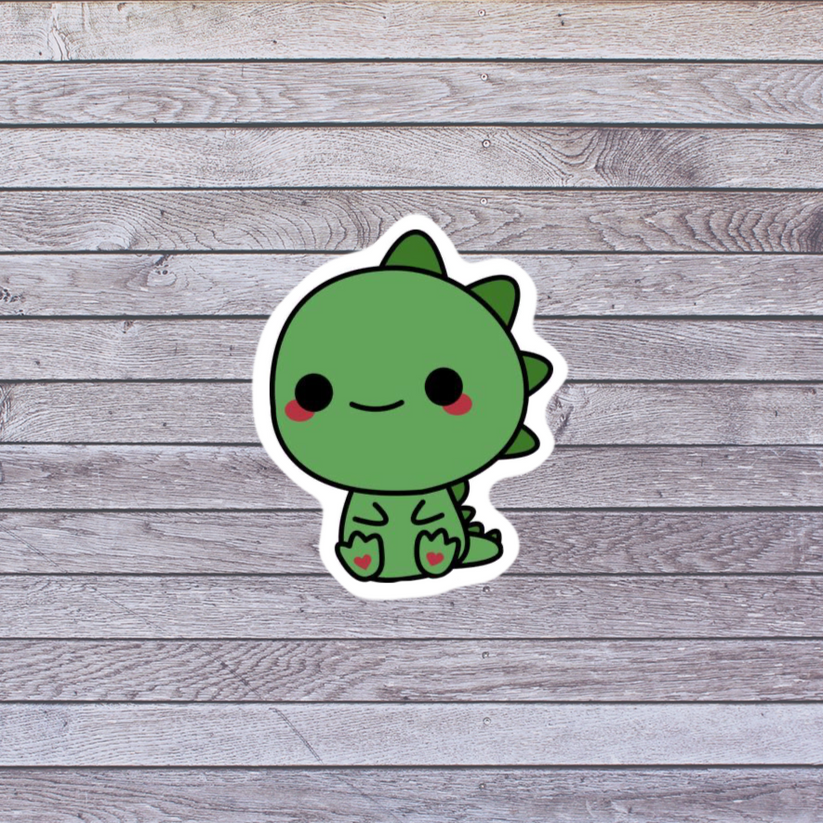 Firefly | Cute Green Dinosaur Sticker – Firefly Shop